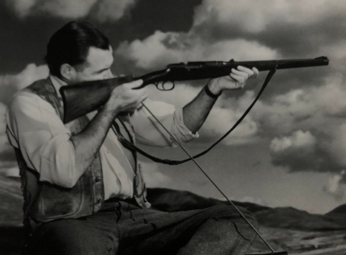 Ernest Hemingway (Back in Sun Valley) print in colors - FineArt Vendor